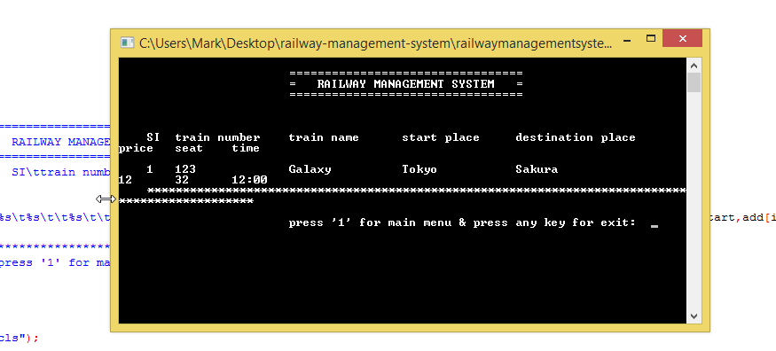 Railway Management System In C Free Source Code Sourcecodester